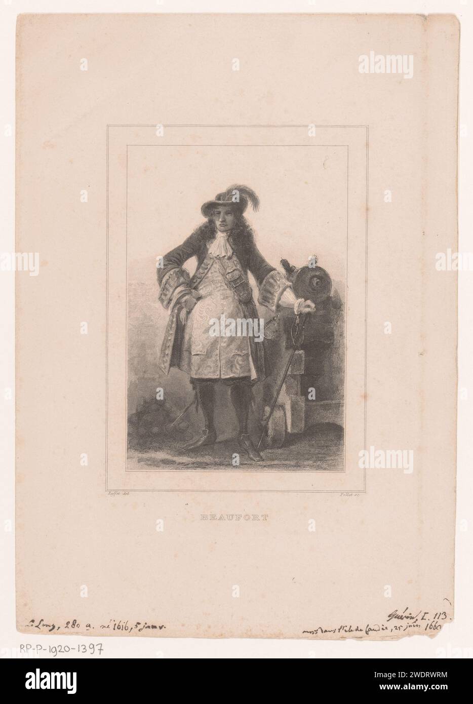 Portret van François de Vendôme van Beaufort, Victor Florence Pollet ...