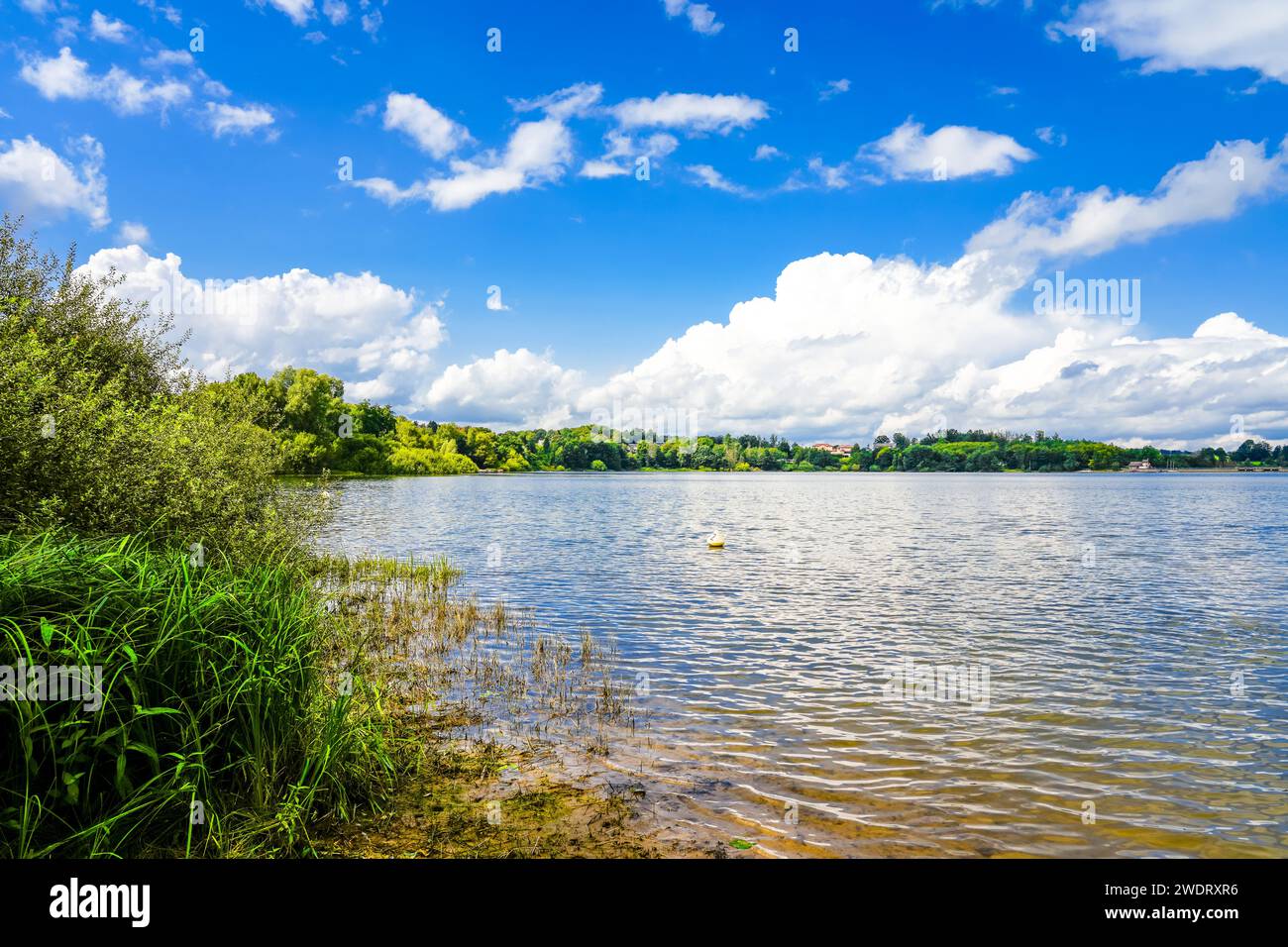 Nature at the Brucher Dam near Marienheide in North Rhine-Westphalia ...