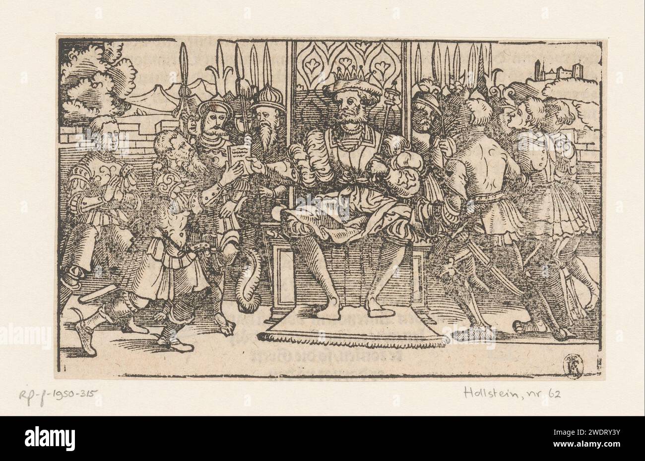 Pausanias sitting on his throne receives a letter, Anonymous, after ...