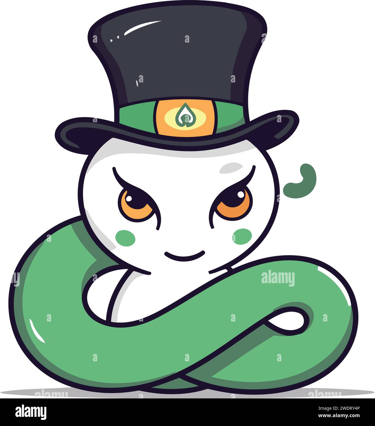 Cartoon snake in top hat Stock Vector Images - Alamy