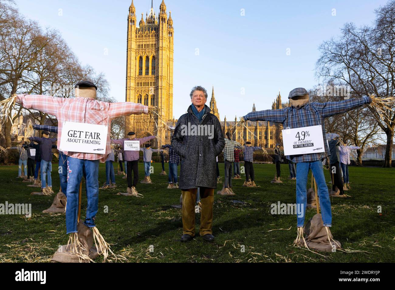 EDITORIAL USE ONLY Riverford founder Guy Singh-Watson in front of 49 ...