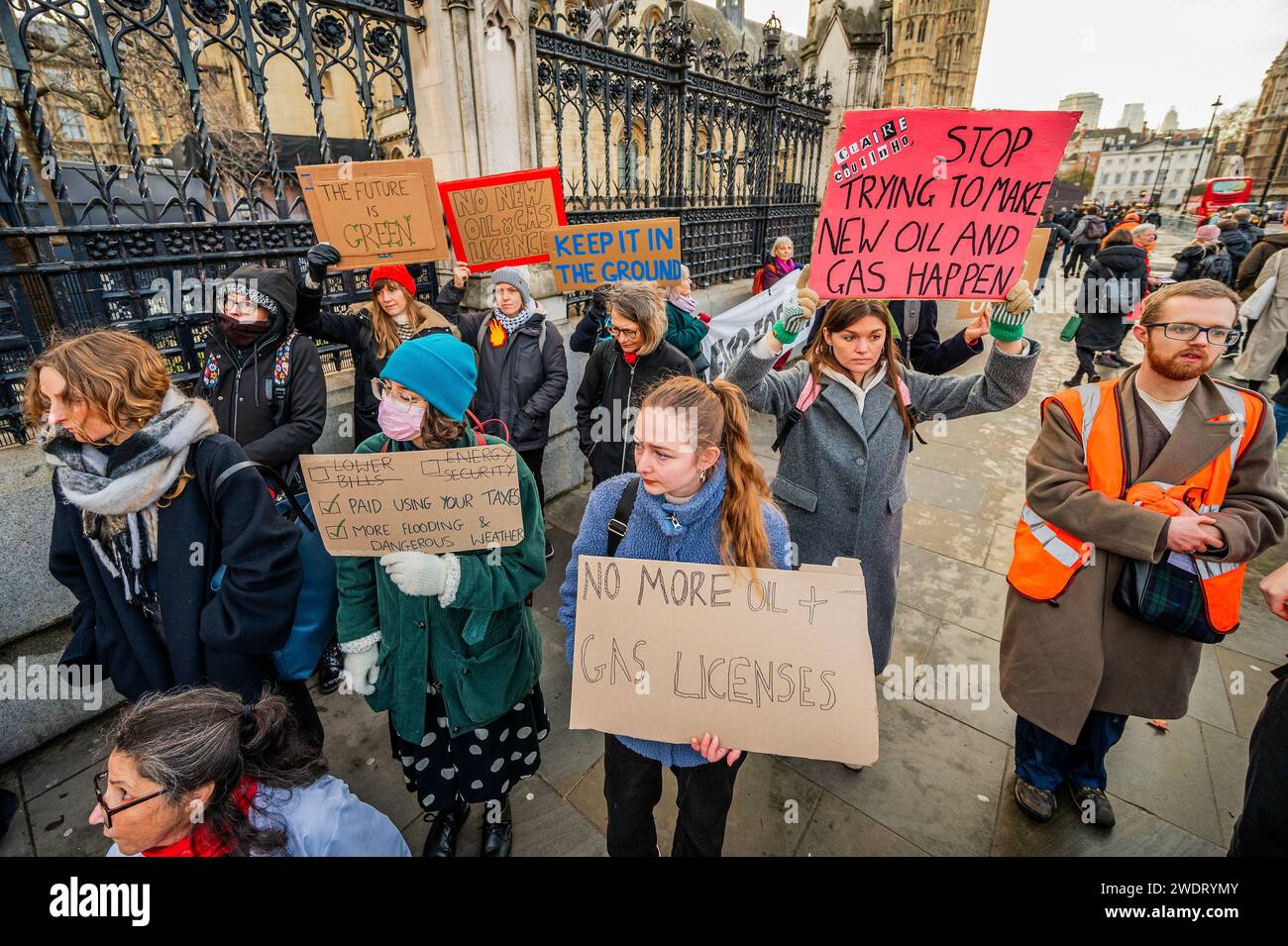 London, UK. 22nd Jan, 2024. No future in fossil fuels protest in ...
