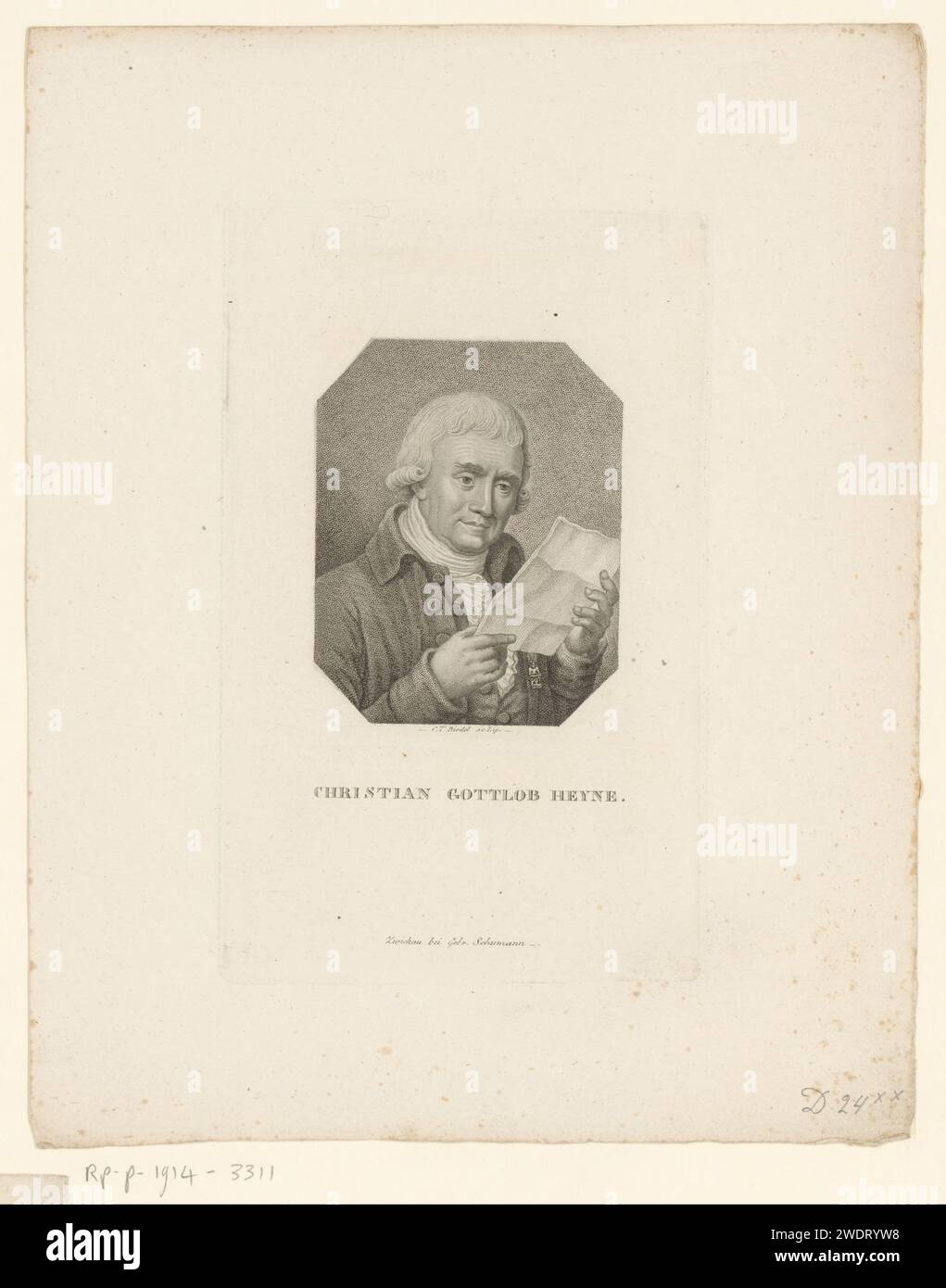 PortraT van Christian Gottlob Heyne, Karl Traubott Riedel, 1779 - 1850 ...