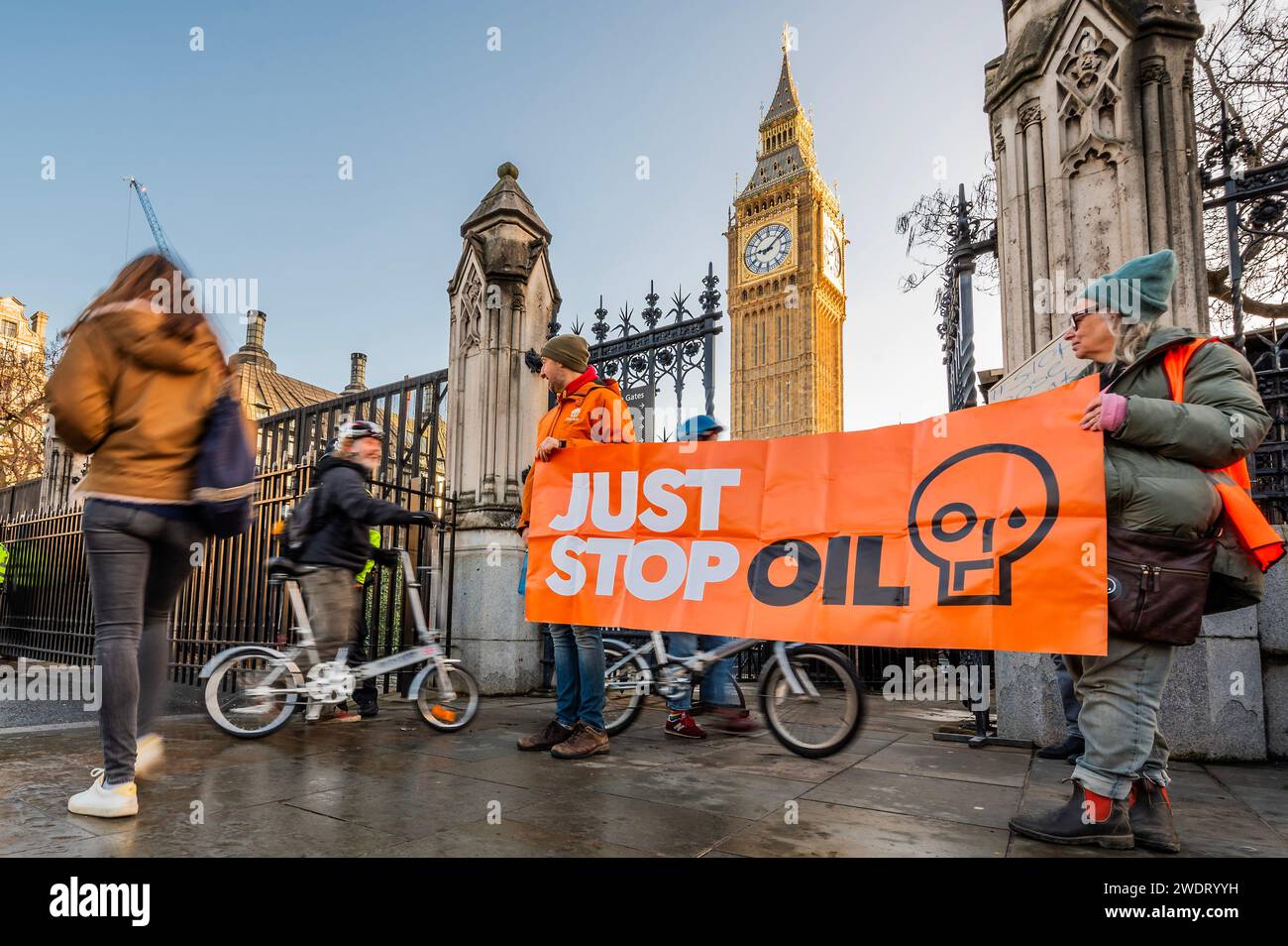 London, UK. 22nd Jan, 2024. Picketing the MP and staff entrance - No ...
