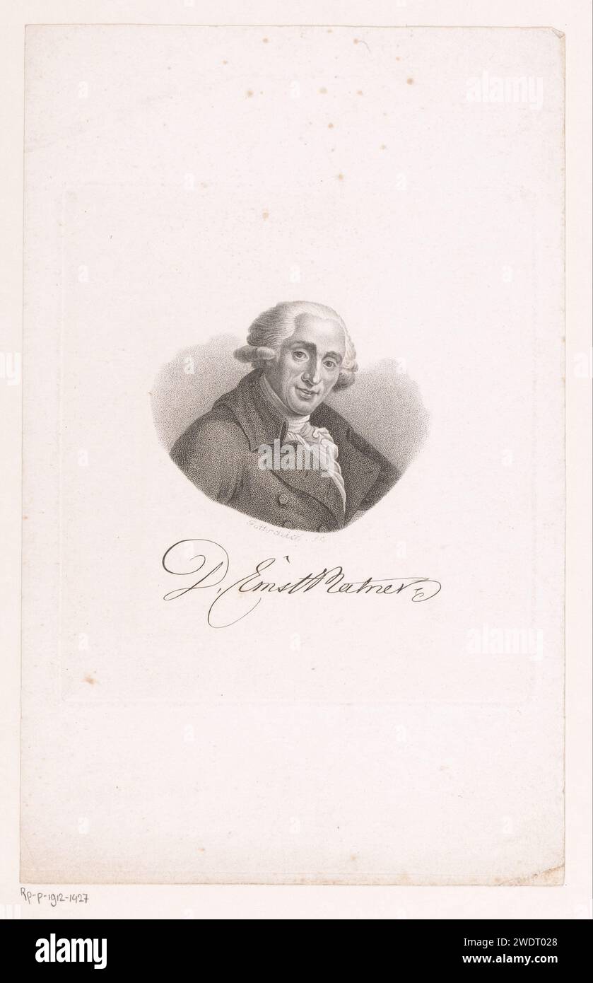 PortraT van D. Ernst Matner, Johann Christian Benjamin Gottschick, 1786 ...