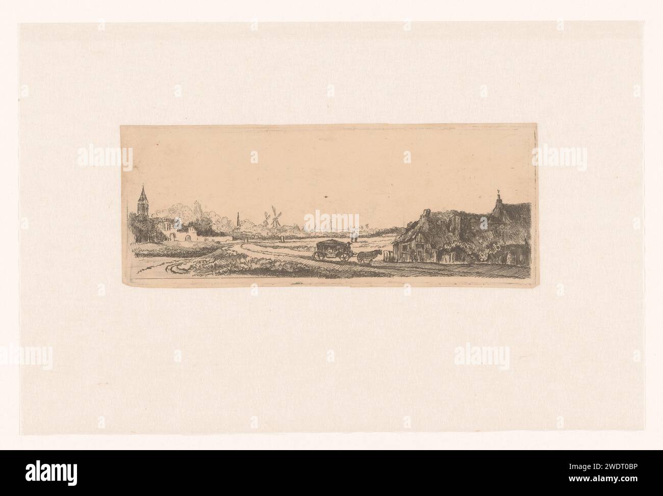 Landscape with Karos, Anonymous, After Philips Koninck, 1700 - 1799 print paper etching ...