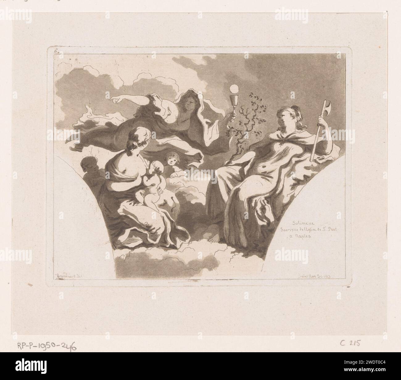 Maria with child and two female saints, Richard de Saint-Non, after ...