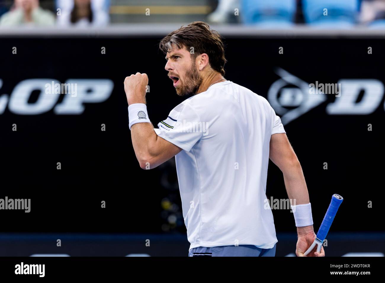MELBOURNE, VIC - JANUARY 22: Cameron Norrie of the United Kingdom ...