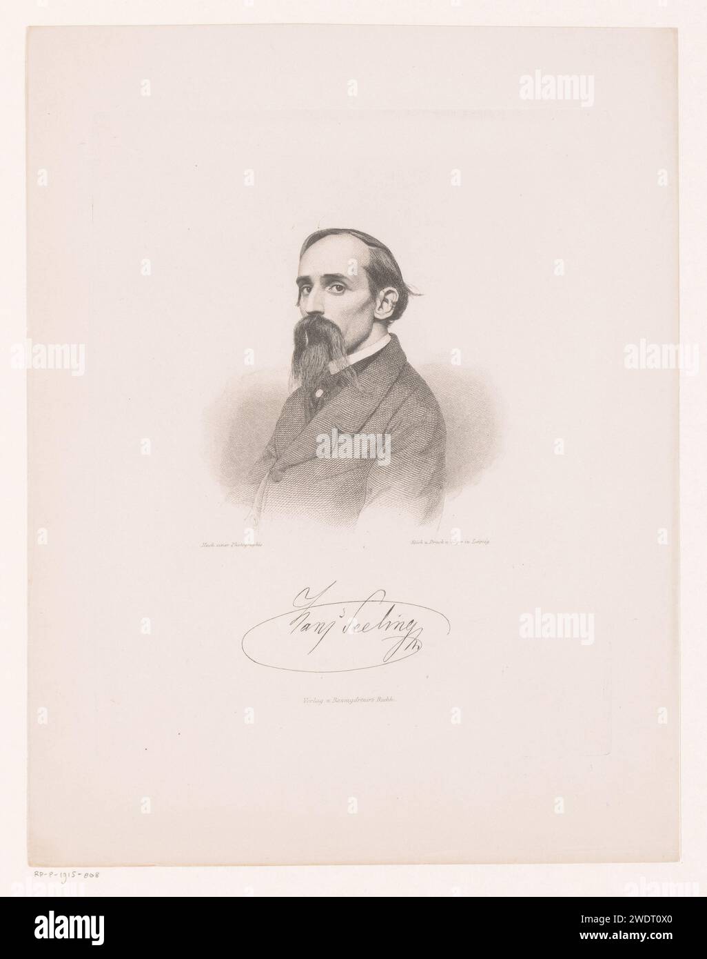 PortraT van Hans Seeling, August Weger, After Anonymous, 1860 - 1892 ...