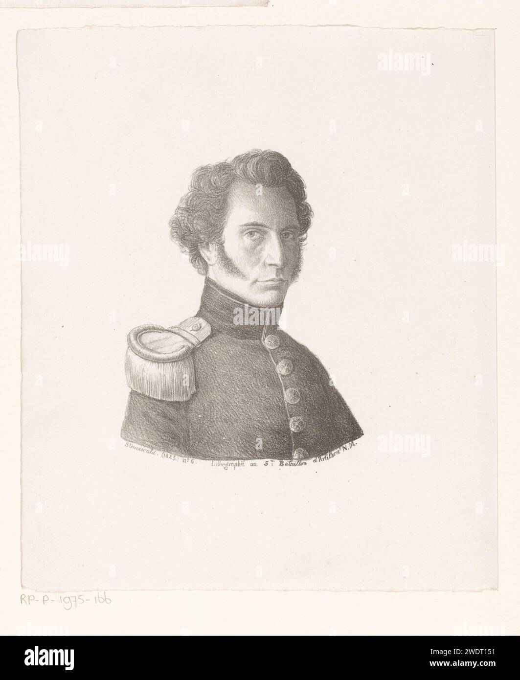 Portrait van onkende Militair, Christian Heinrich Gottlieb Steuerwald ...