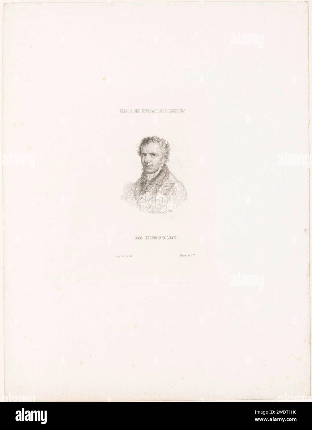 PortraT van Alexander von Humboldt, Adolphe Torlet, 1842 print print ...