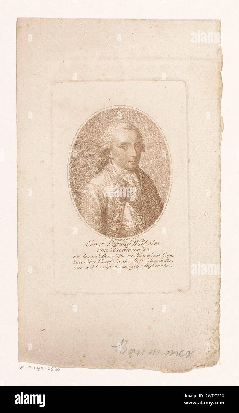 PortraT van Ernst Ludwig Wilhelm, Freiherr von Dacheröden, Karl August ...