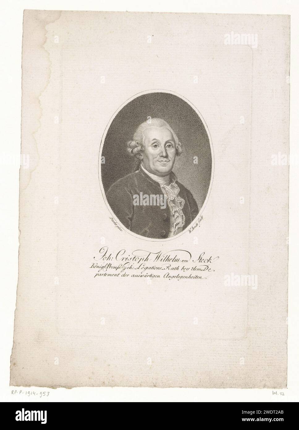 PortraT van Johann Christoph Wilhelm von Steck, Wilhelm Arndt, After ...