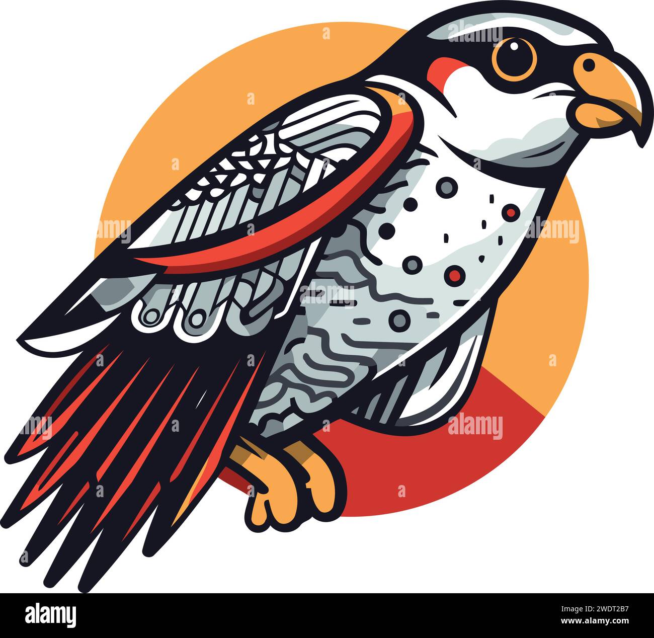 Peregrine falcon icon vector vectors hi-res stock photography and ...