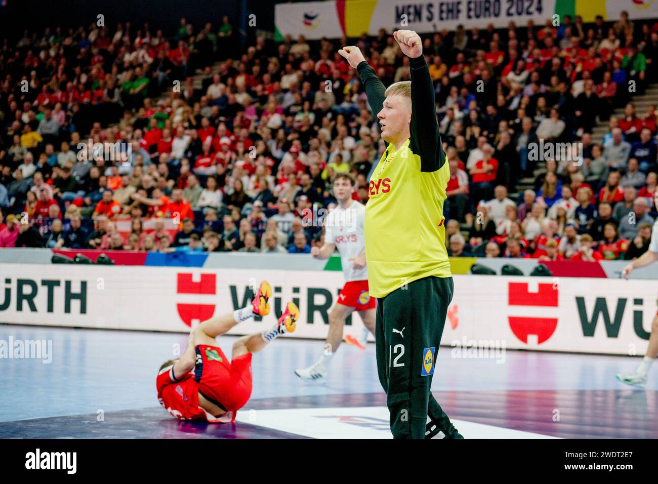 Hamburg, Germany 20240121.Denmark's goalkeeper Emil Nielsen during the ...