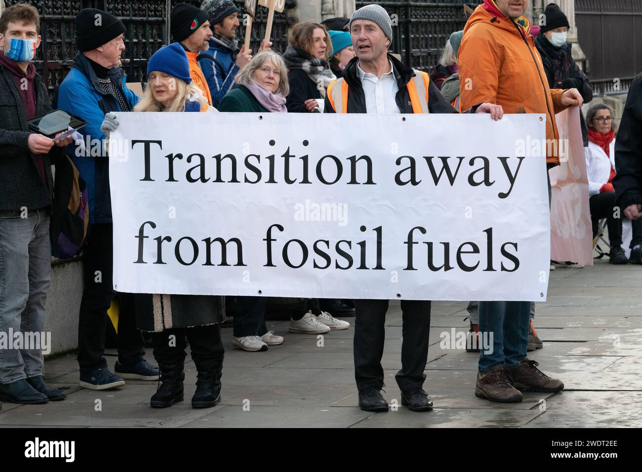 London, UK. 22 January, 2024. A coalition of climate activists ...