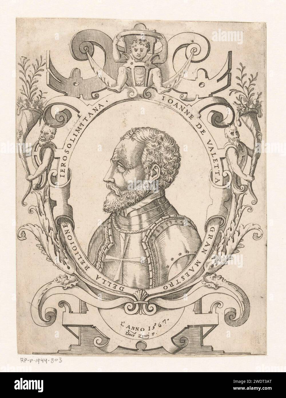 Portrait of Jean de la Valette, grandmaster of the Order of Malta ...