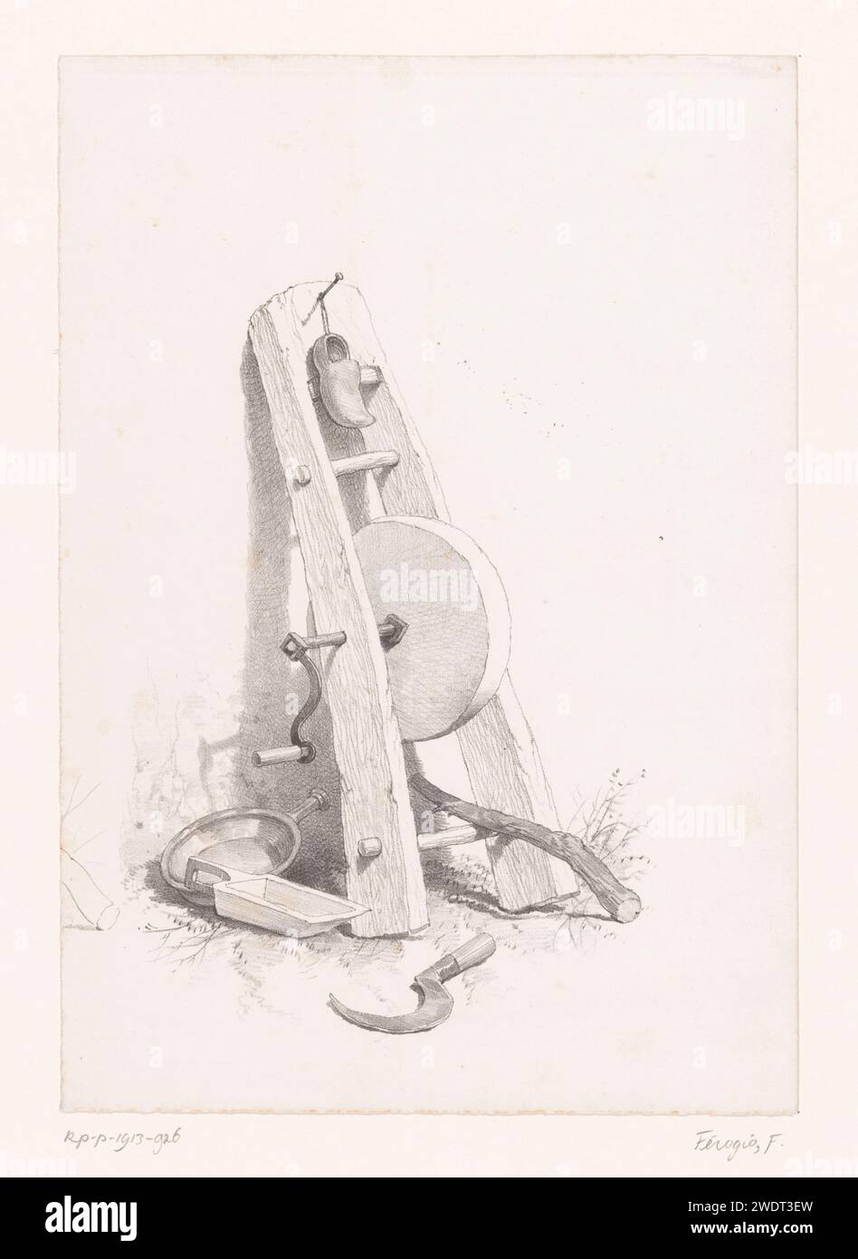 Molensteen with objects from a farmer, Fortuné Férogio (attributed to ...