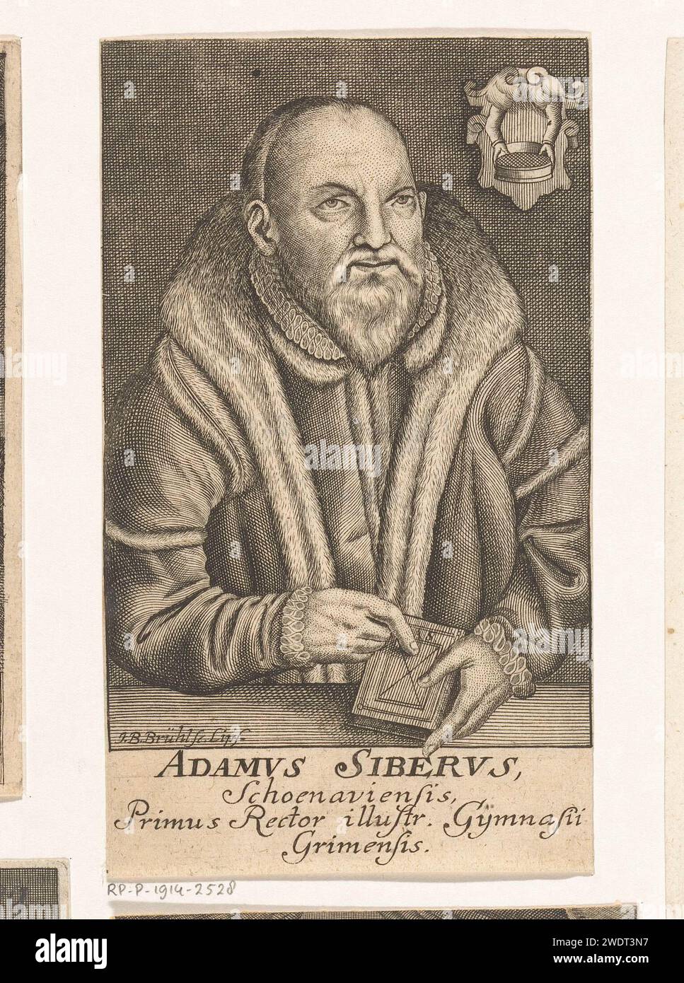 PortraT van Adam Siber, Johann Benjamin Brühl, 1701 - 1763 print ...