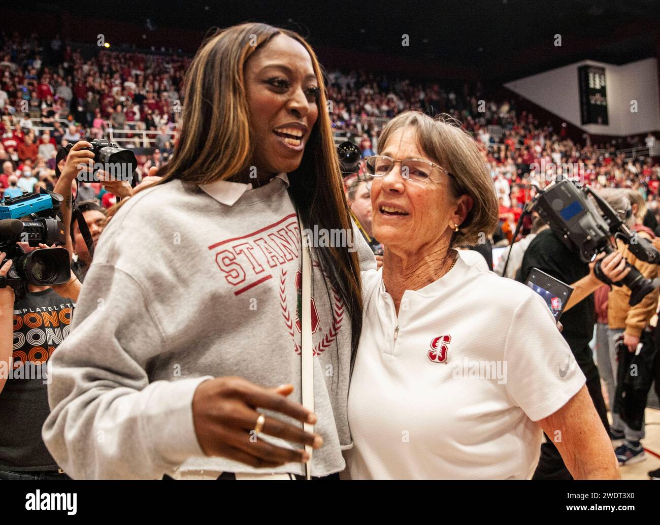Stanford, CA, USA. 21st Jan, 2024. A. Stanford alumni Chiney Ogwumike ...