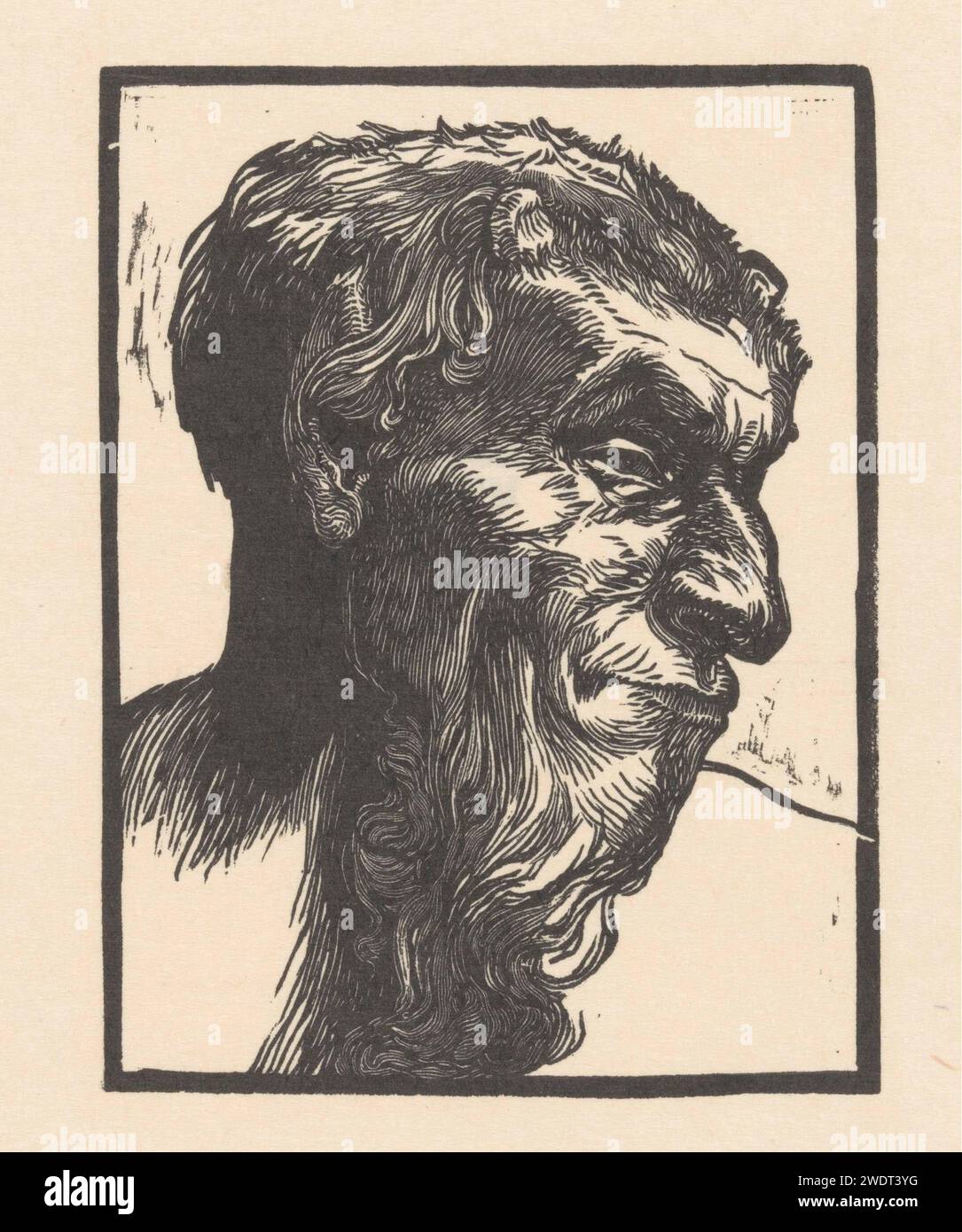 Head of a faun, Johannes Josephus Aarts, 1881 - 1934 print The head of ...