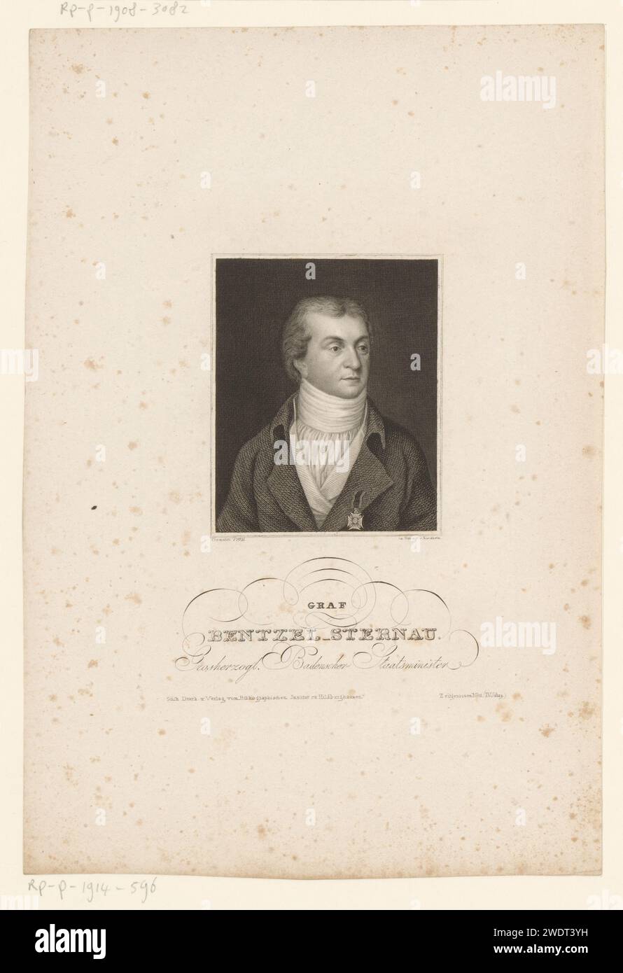 PortraT van Anselm Franz, Freiherr von Bentzel -Sternau, Johann Georg ...