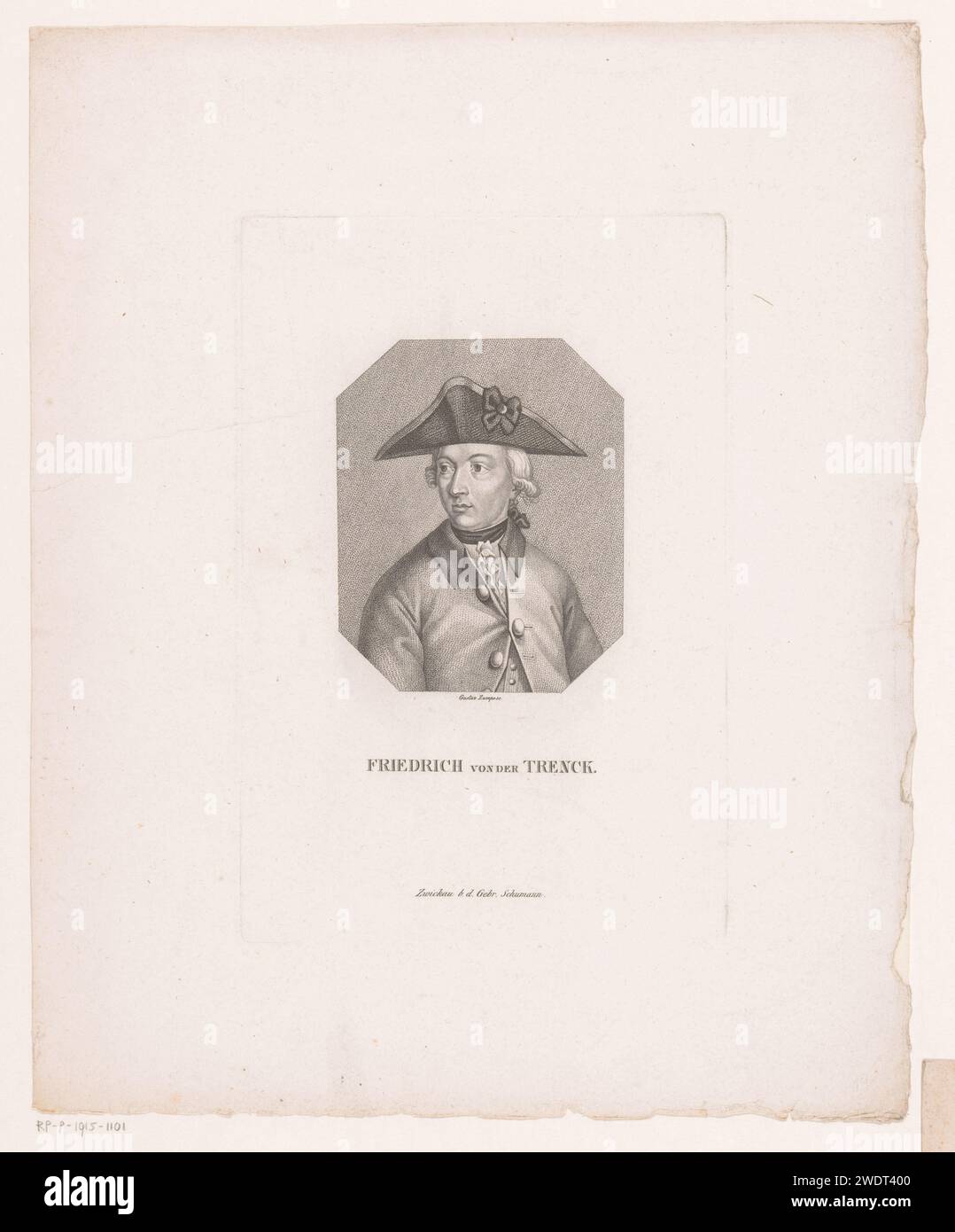 PortraT van Friedrich von der Trenck, Gustav Zumpe, 1818 - 1832 print ...
