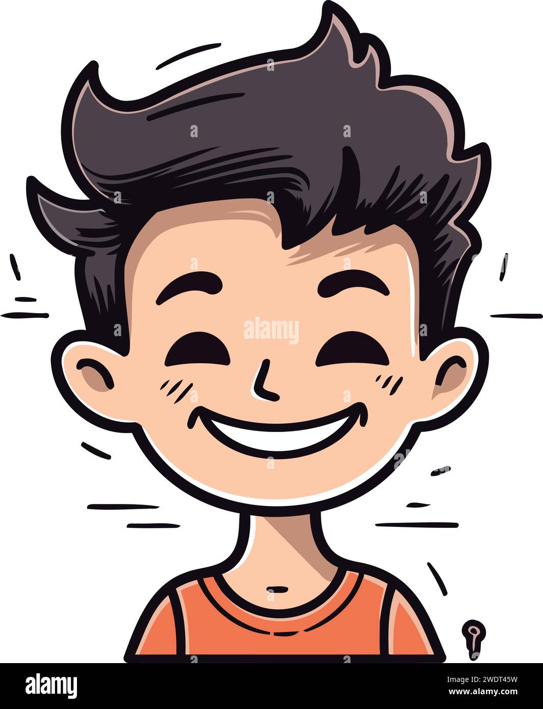 Boy happy to camera Stock Vector Images - Alamy