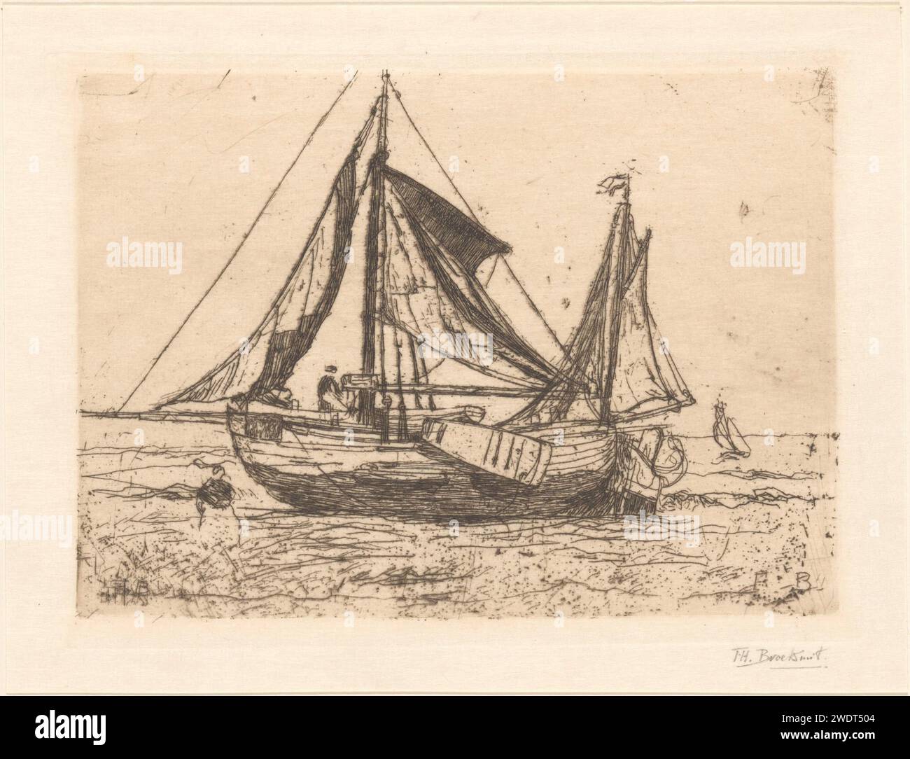 Bomschuit on beach, Frederika Henriëtte Broeksmit, 1885 - 1931 print ...