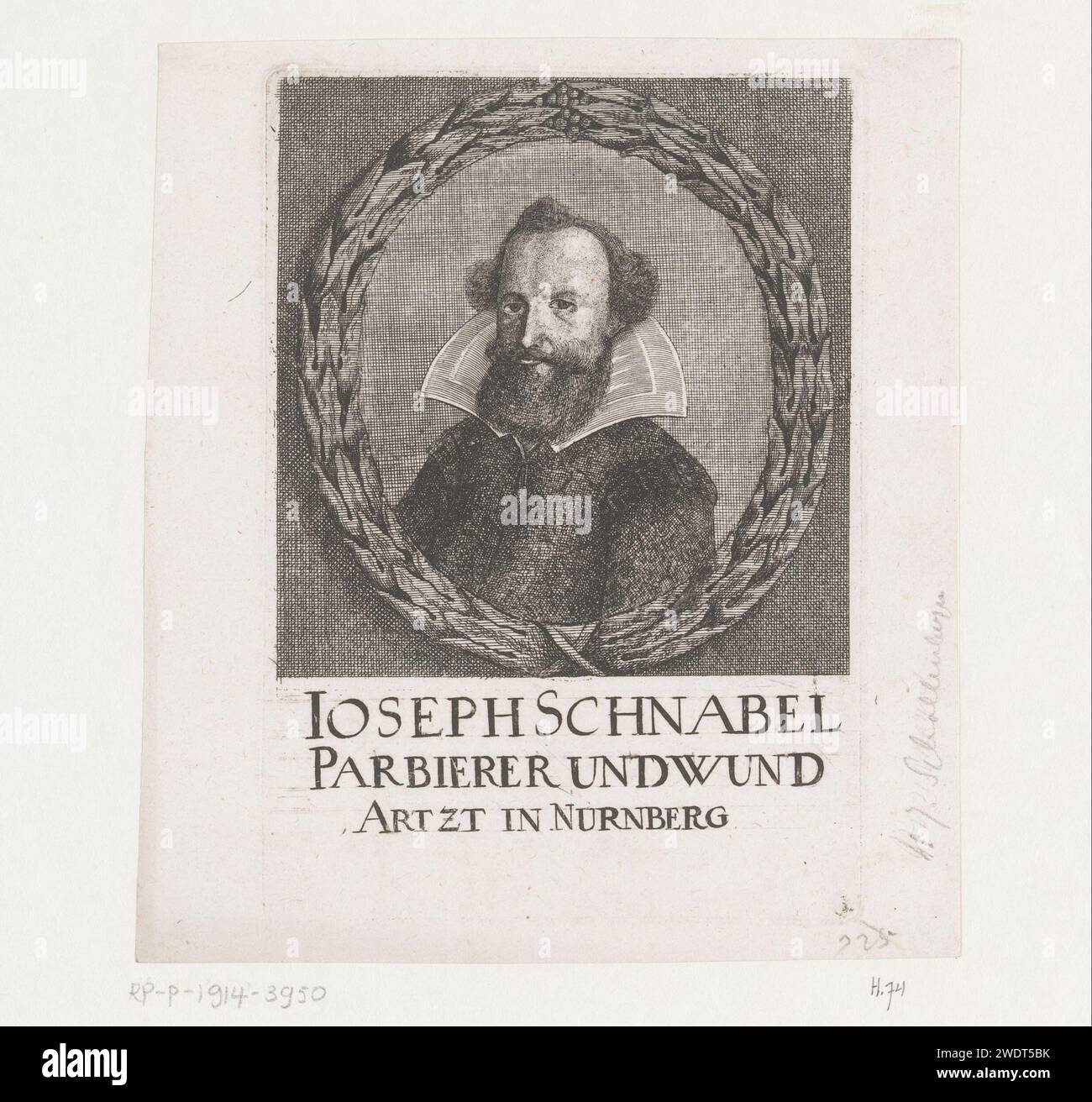 Portrait of Joseph Schnabel, Johann Jacob Schollenberger, 1656 - 1689 ...