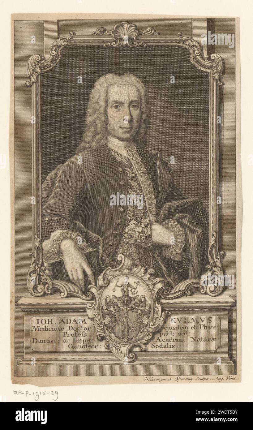 Portrayed van Johan Adam Kulmus, Hieronymus Sperling, 1720 - 1777 print ...