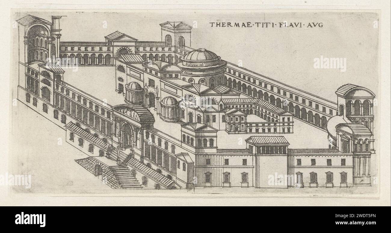 Thermen van Titus, Jacques Androuet, 1584 print The print is part of an ...
