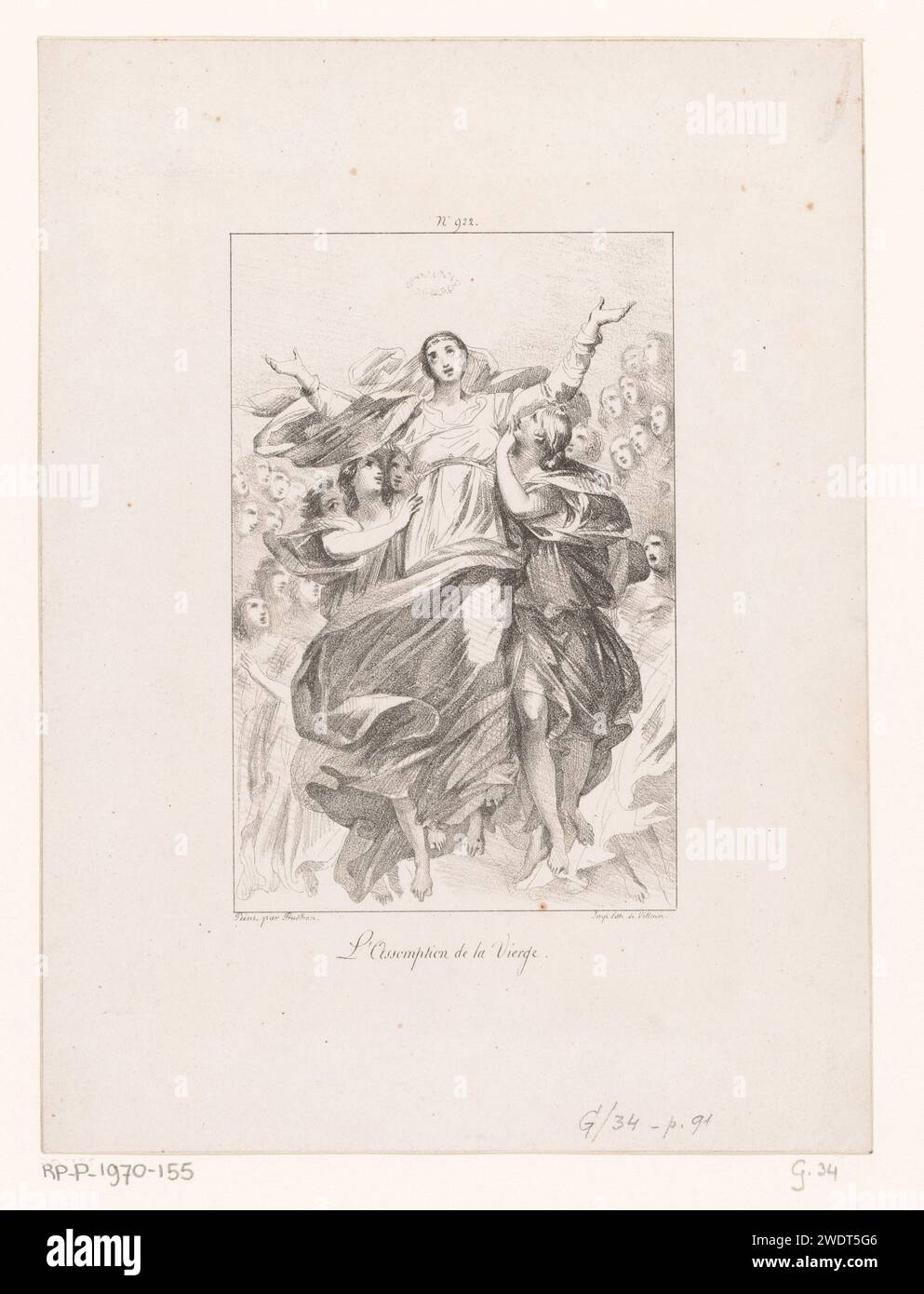 Ascension of Maria, François Jean Villain, After Pierre Prud'hon, 1818 ...