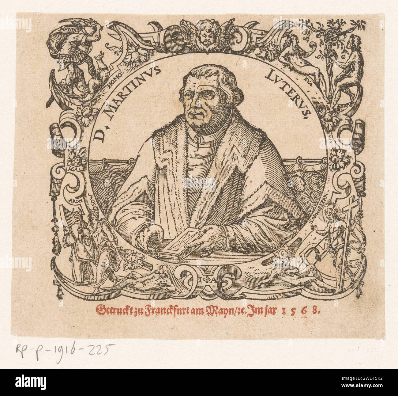 Portrait of Martin Luther, Jost Amman, 1568 print print maker ...