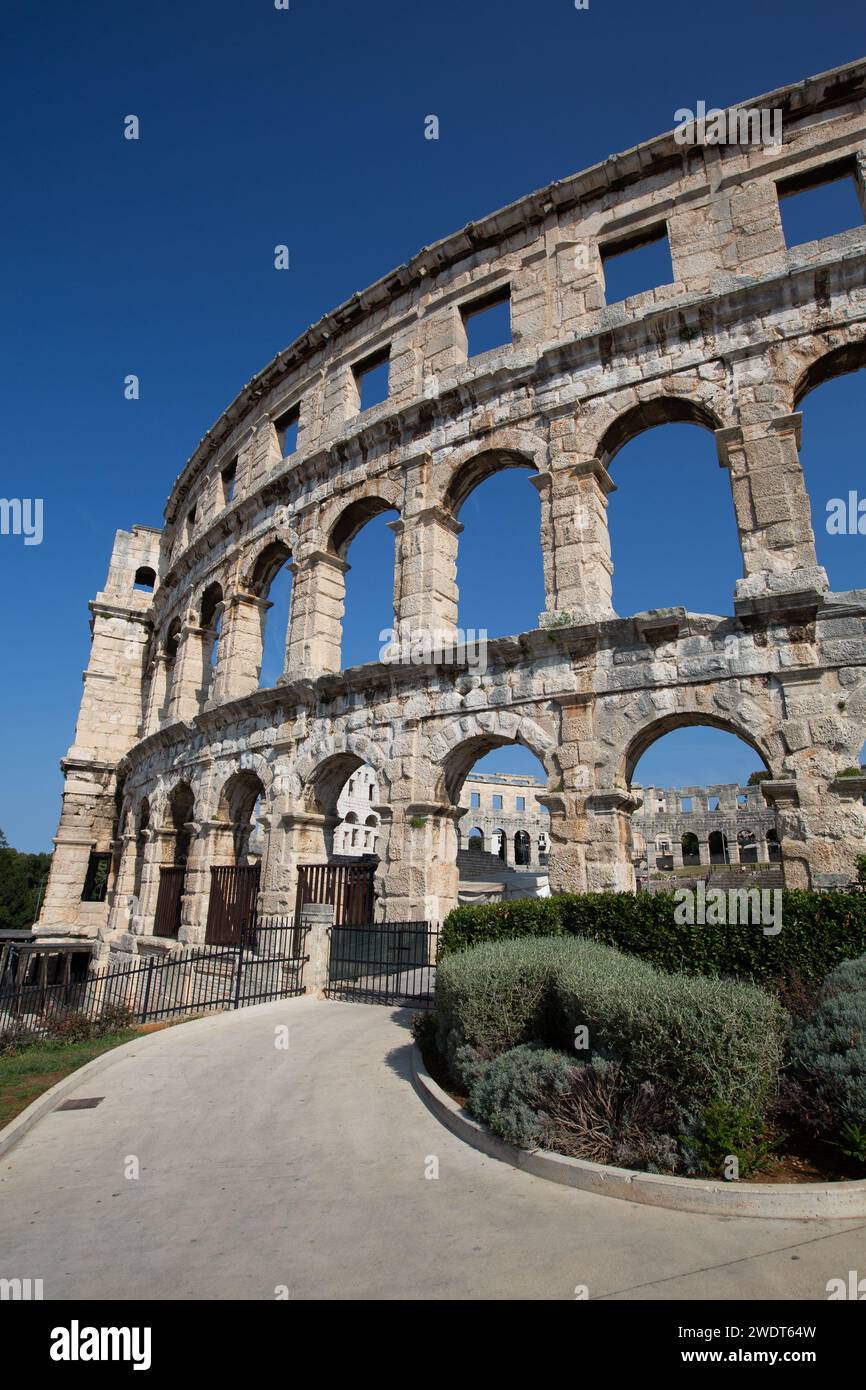 Pula Arena, Roman Amphitheater, constructed between 27 BC and 68 AD ...