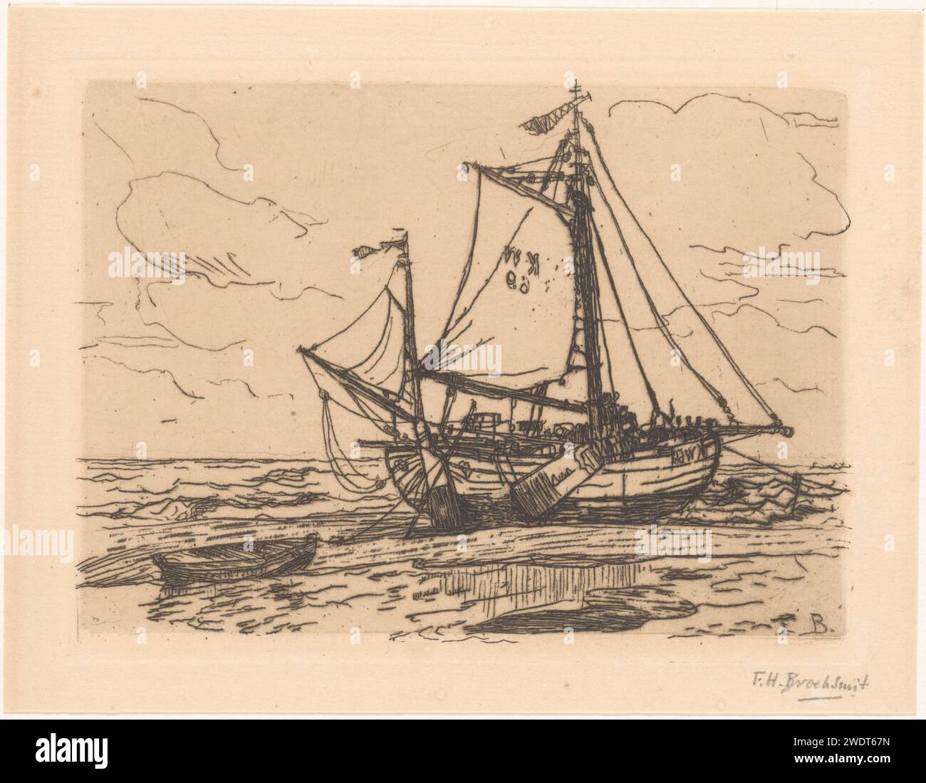 Bomschuit at Vloed on Beach, Frederika Henriëtte Broeksmit, 1885 - 1931 ...