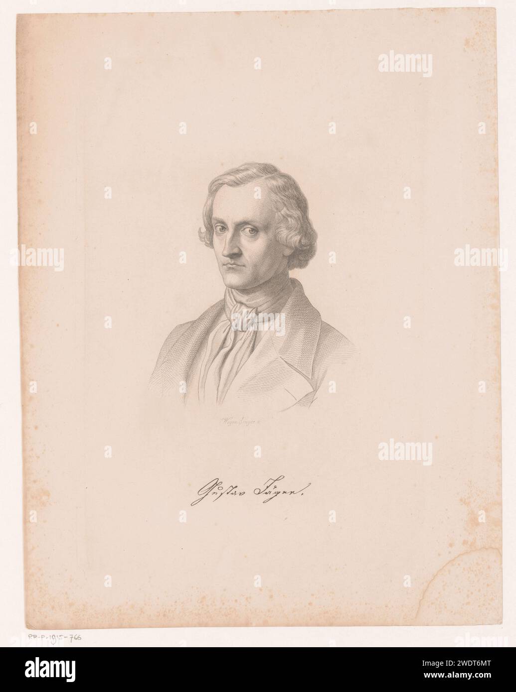 PortraT van Gustav Jaeger, August Weger, 1849 - 1892 print Leipzig paper steel engraving ...