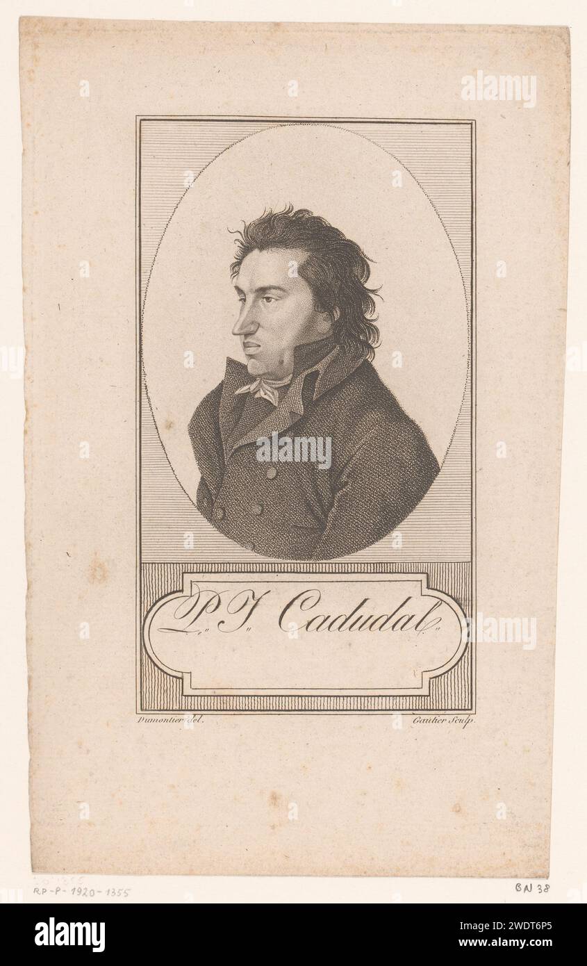 Portret van Pierre Jean Cadoudal, Jean-Baptiste Gautier, After C ...