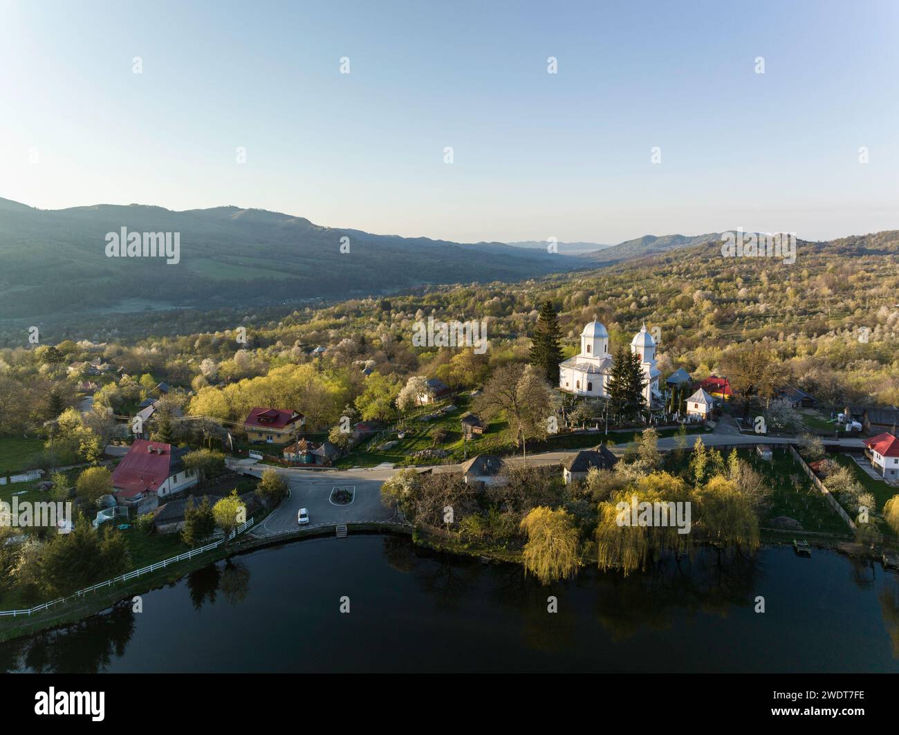 Landscape near Nucsoara, Arges County, Muntenia, Romania, Europe Stock ...