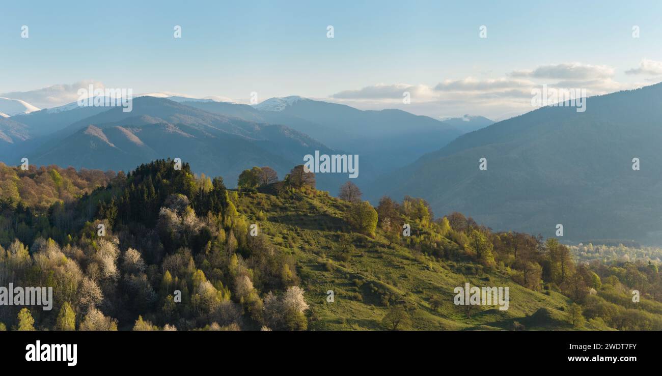 Landscape near Nucsoara, Arges County, Muntenia, Romania, Europe Stock ...