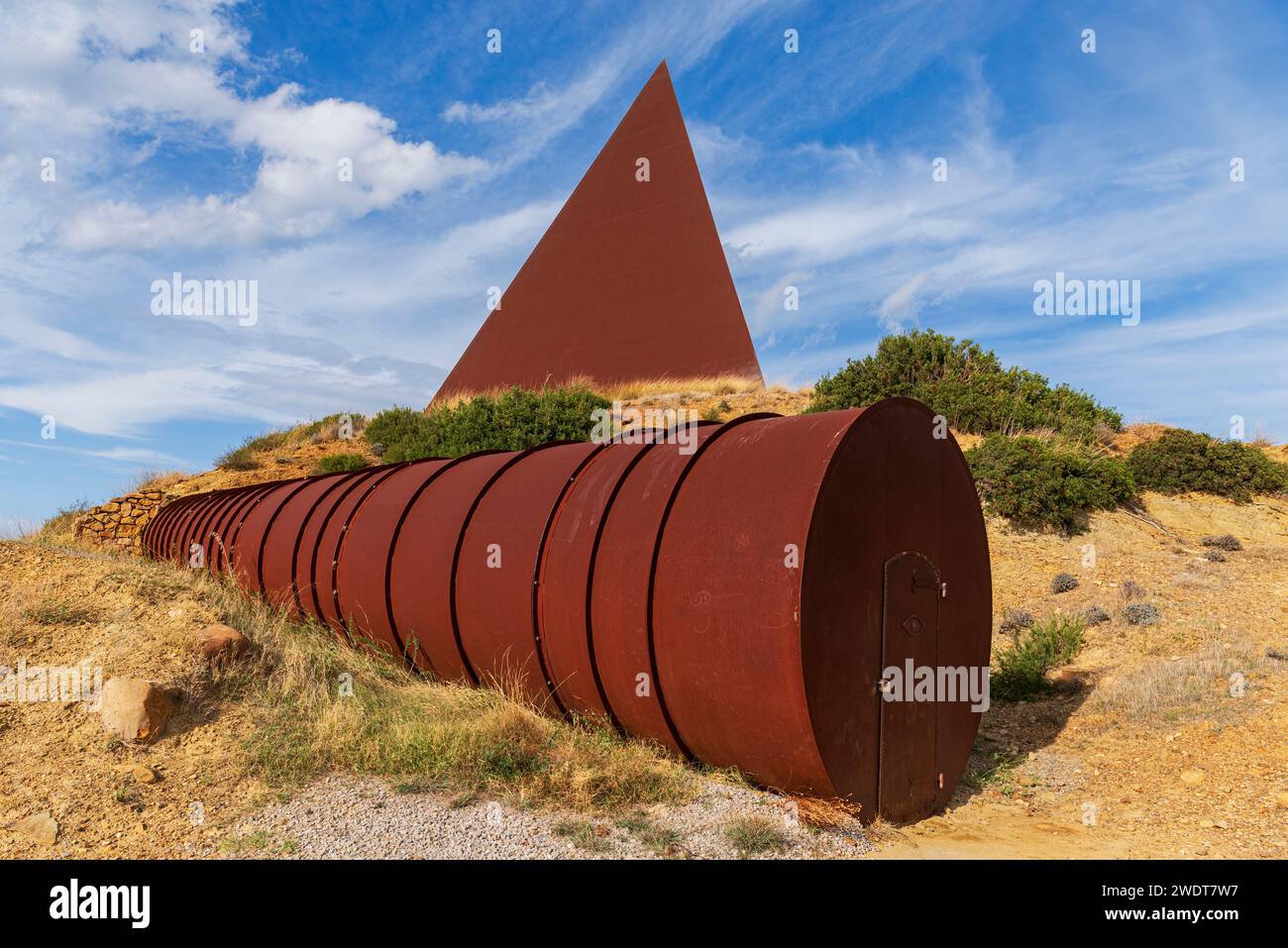 The iron pyramid of Parallel 38, Fiumara d'Arte, Motta d'Affermo ...