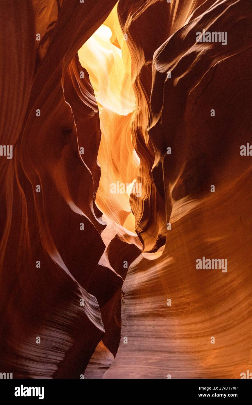 The Upper Antelope Canyon on a sunny summer day, Page, Arizona, United ...