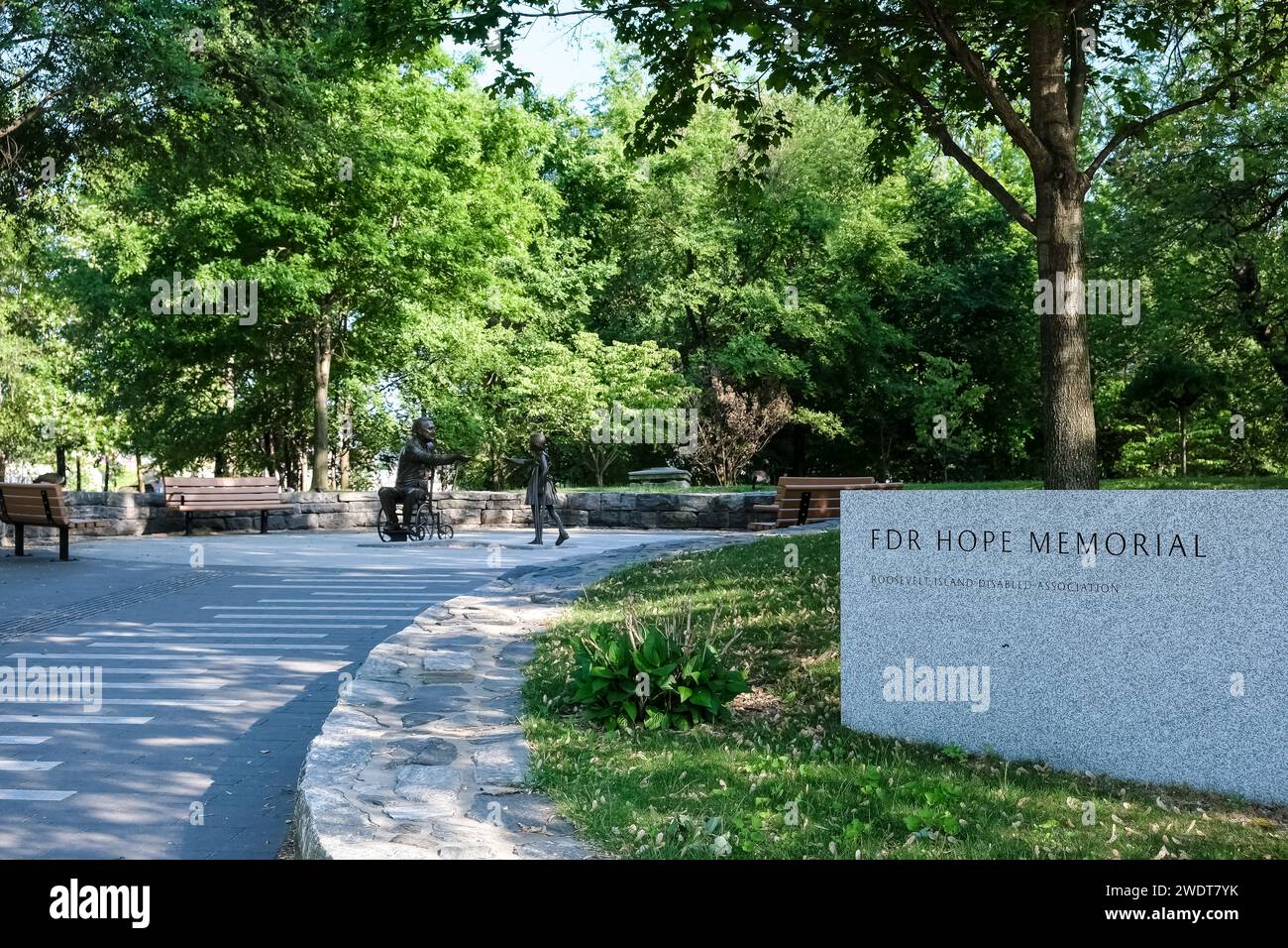 View of the Franklin D. Roosevelt Four Freedoms Park, a memorial to ...