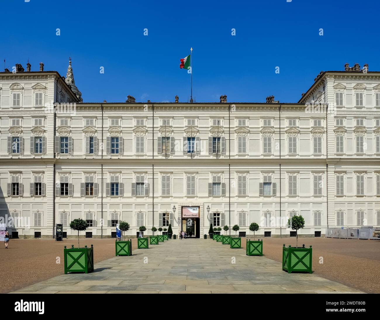 View of the facade of the Royal Palace, a historic palace of the House ...