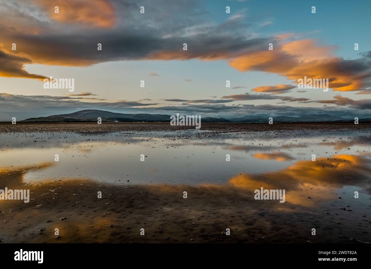 Reflections from Sandscale Haws Nature Reserve, with view across the ...