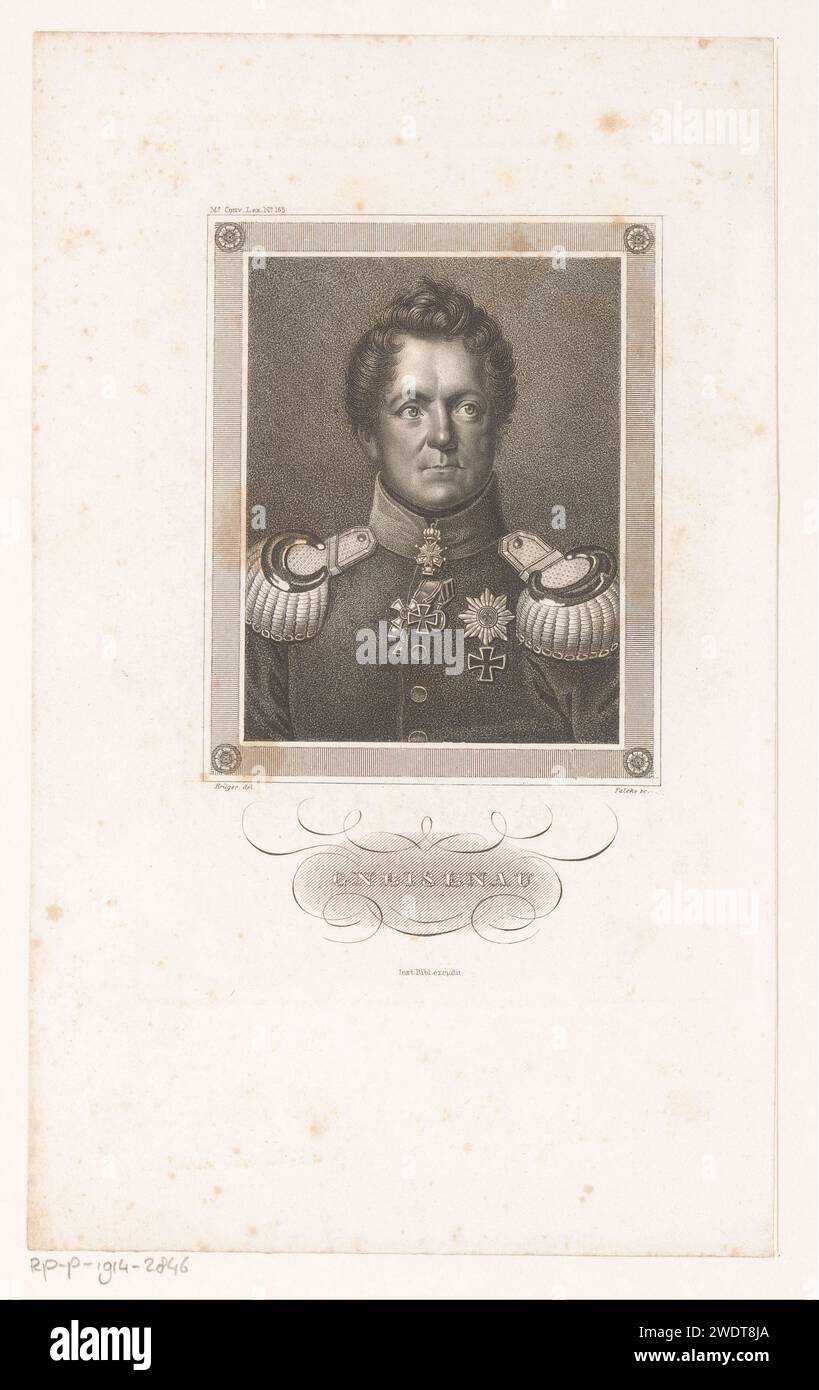 PortraT van August Wilhelm Antonius Neidhardt Graf von Gneisenau ...