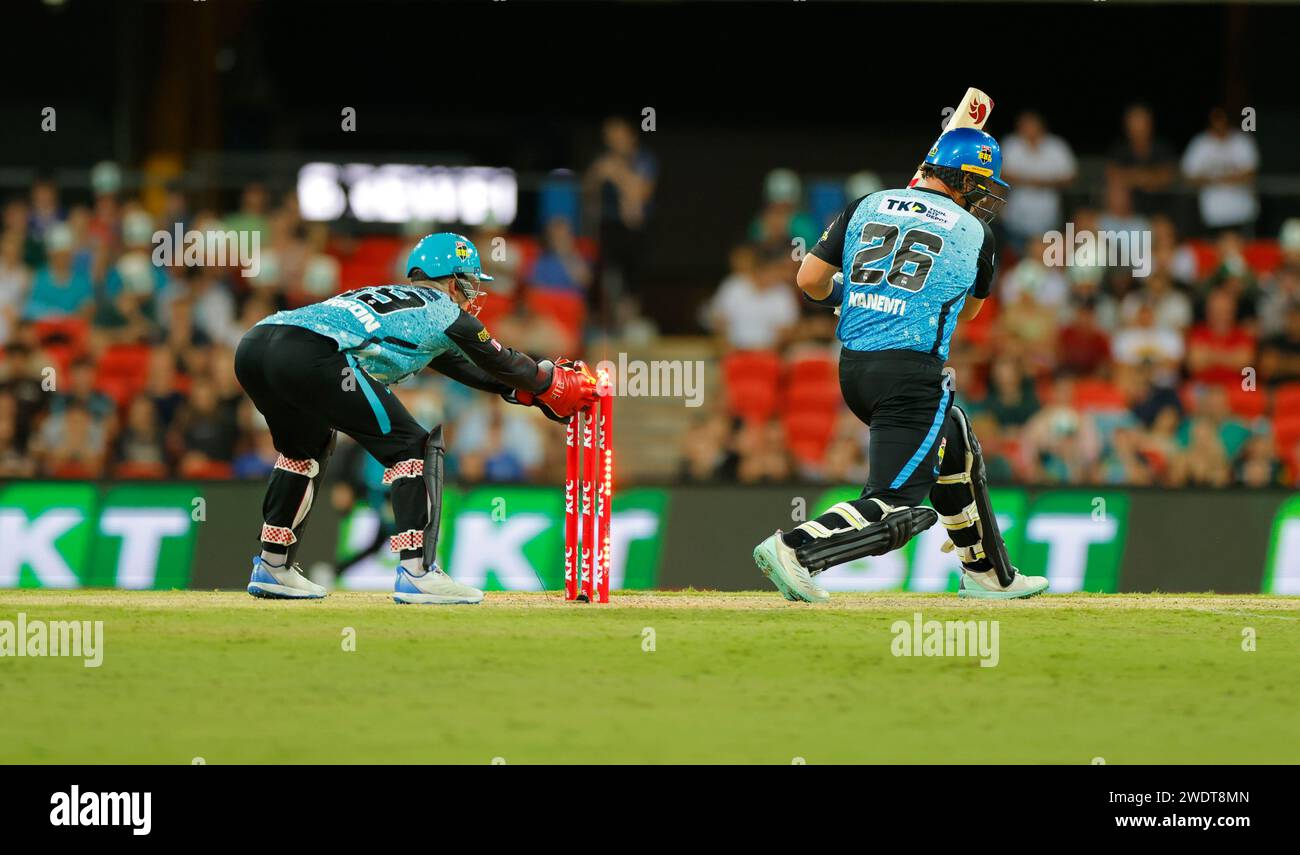 Gold Coast, Australia. 22nd Jan 2024. Adelaide need a miracle as Ben ...