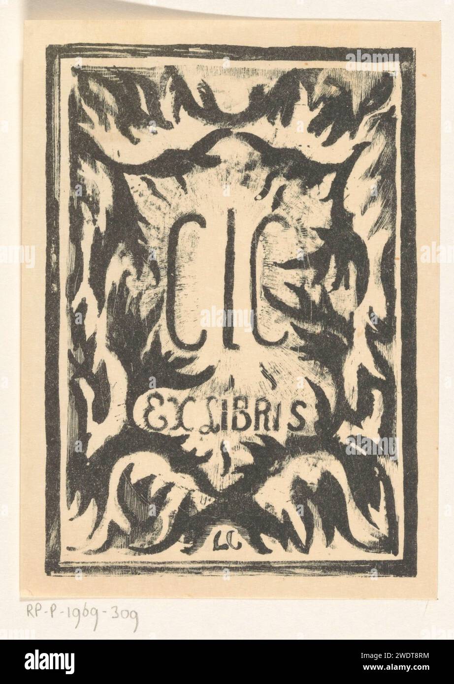 Ex libris van Carel Lion Cachet, Carel Adolph Lion Cachet, 1932 print ...