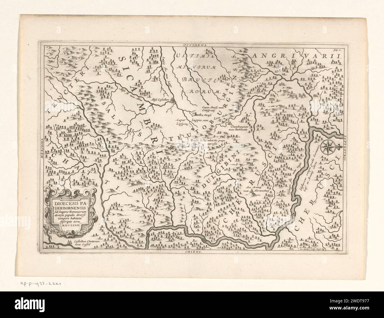 Map of Westfalen, Jan Matthysz., 1672 print Amsterdam paper engraving ...
