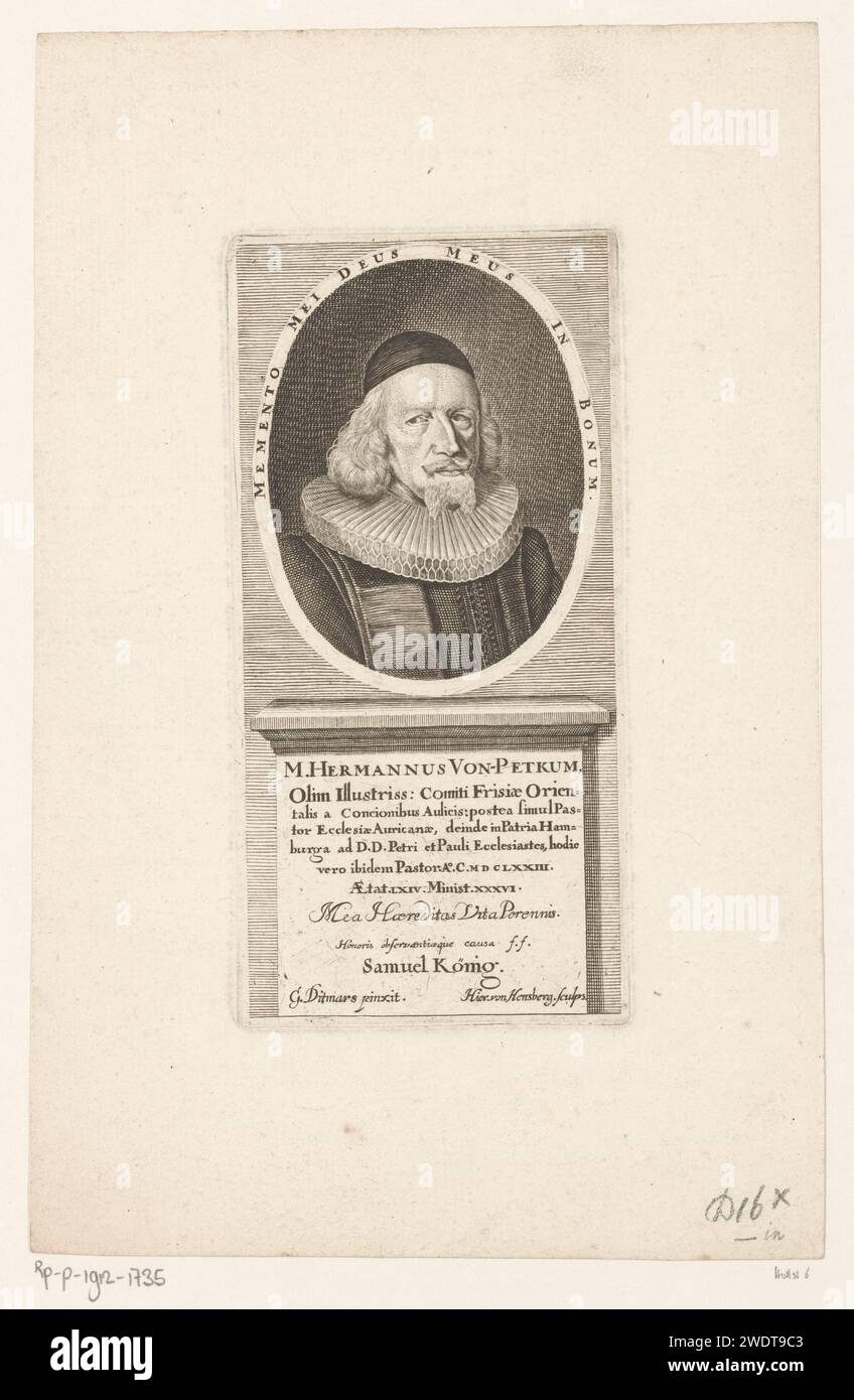 Portrait of Hermann von Petkum at the age of 64, Hieronymus van ...